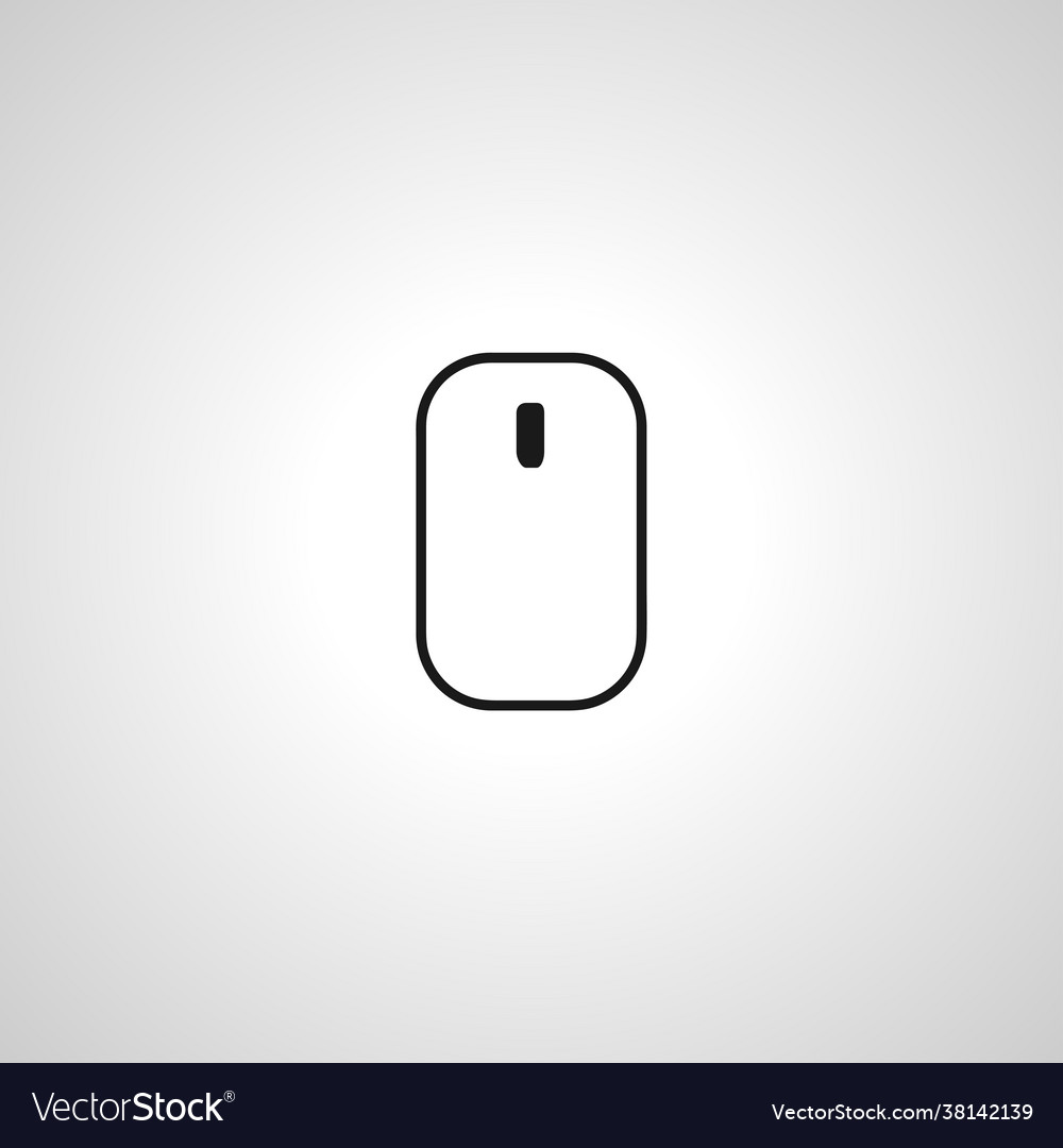 Computer mouse isolated icon mouse Royalty Free Vector Image