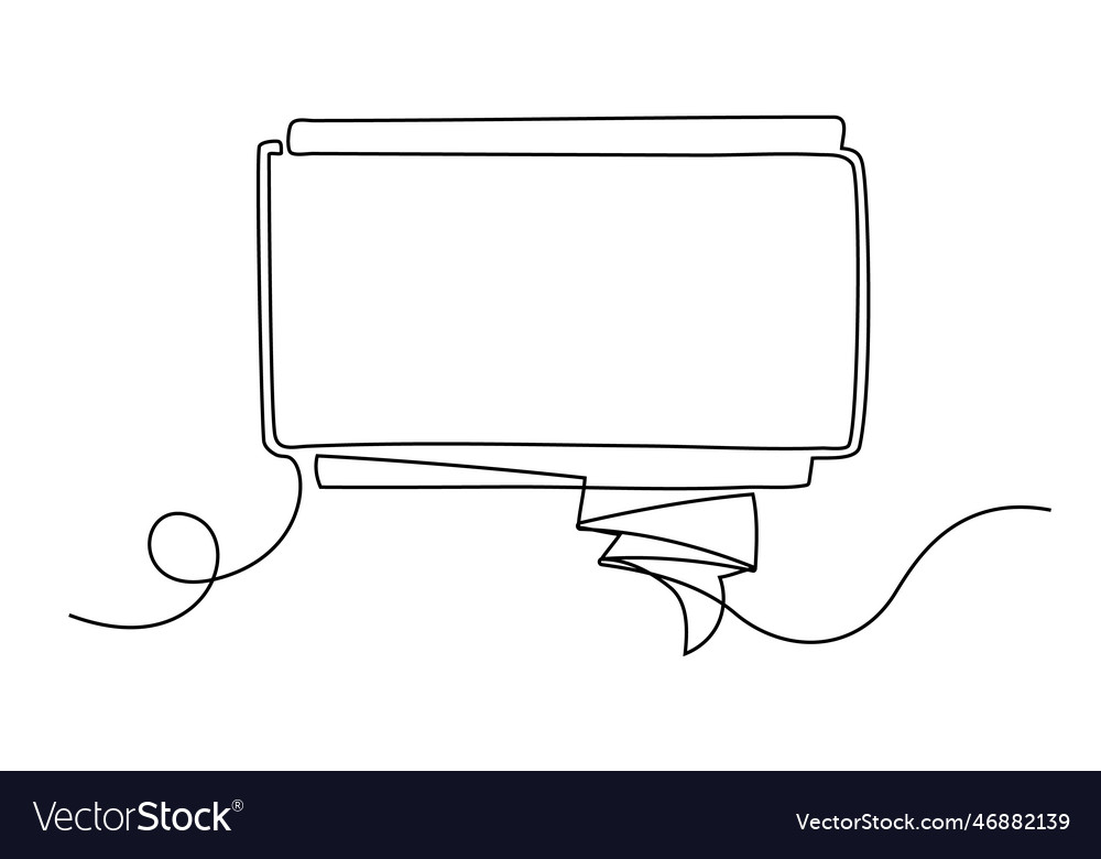 Continuous line drawing banner Royalty Free Vector Image