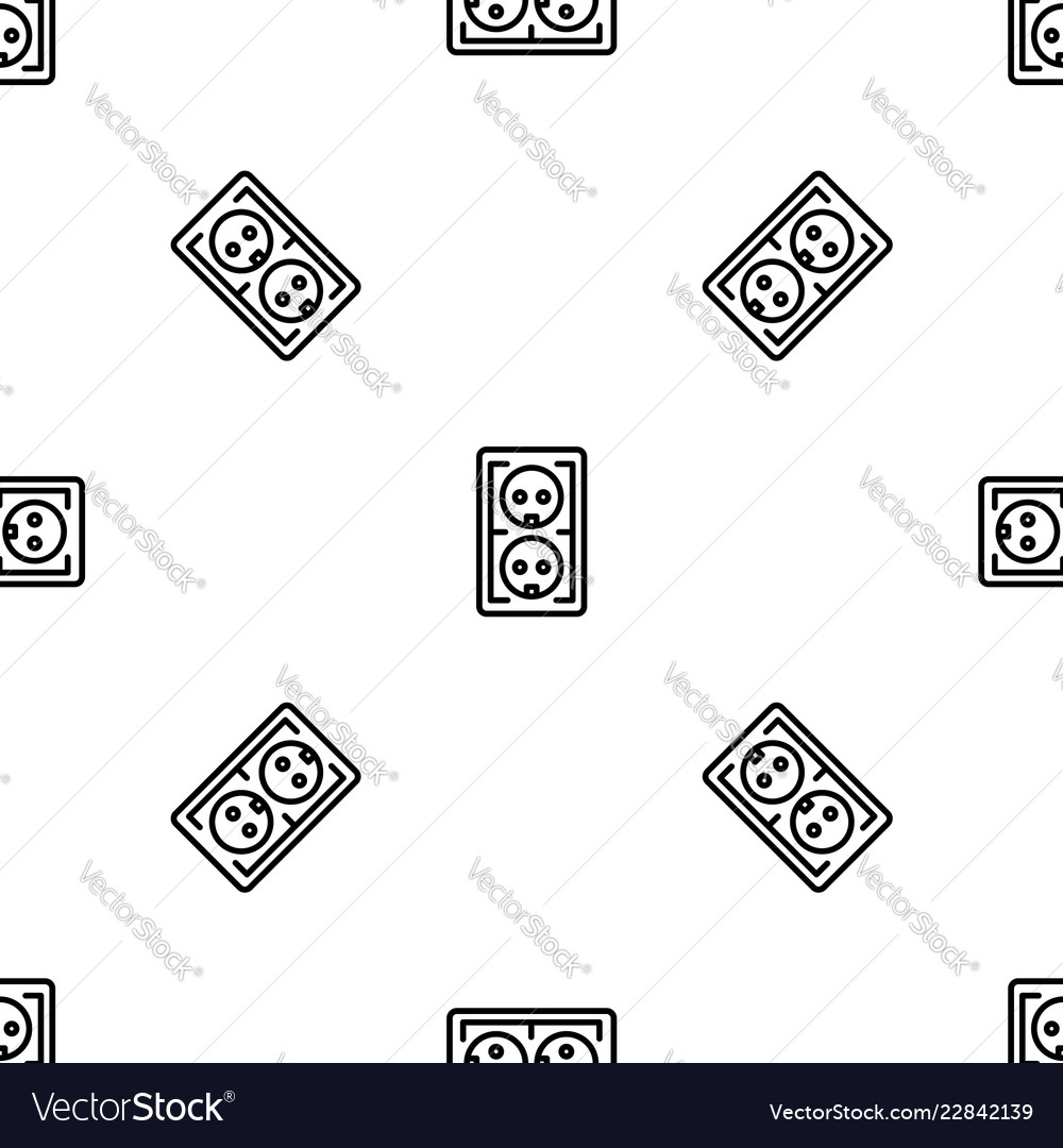Electrical outlet pattern seamless Royalty Free Vector Image