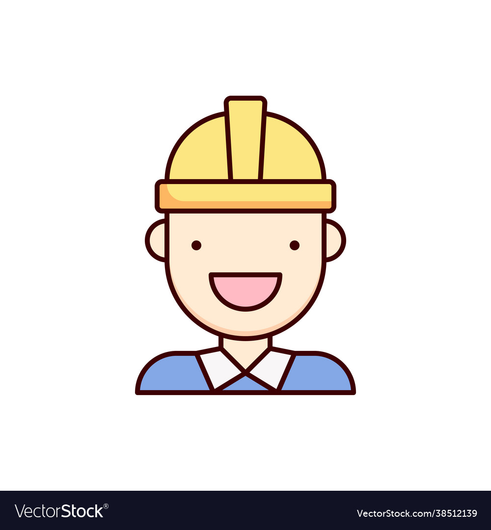 Engineer icon worker workman Royalty Free Vector Image