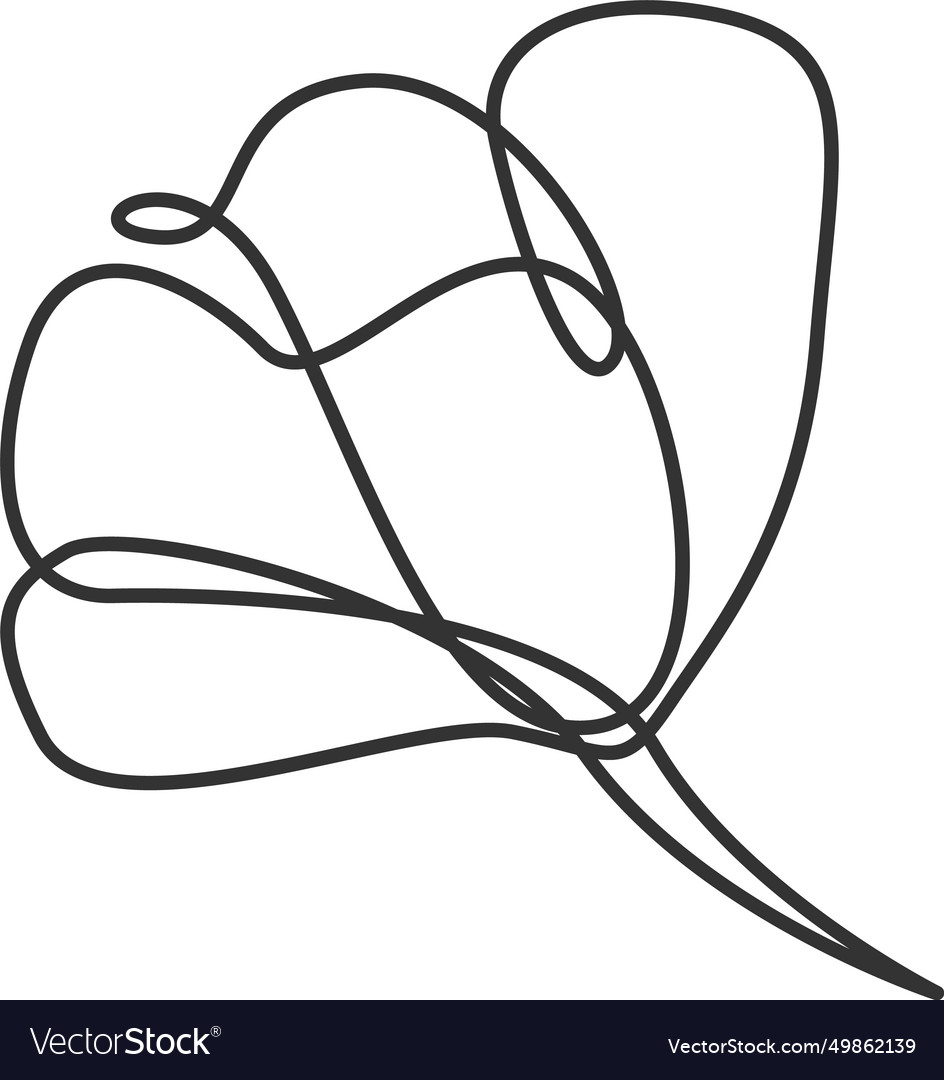 Flower lined drawing Royalty Free Vector Image