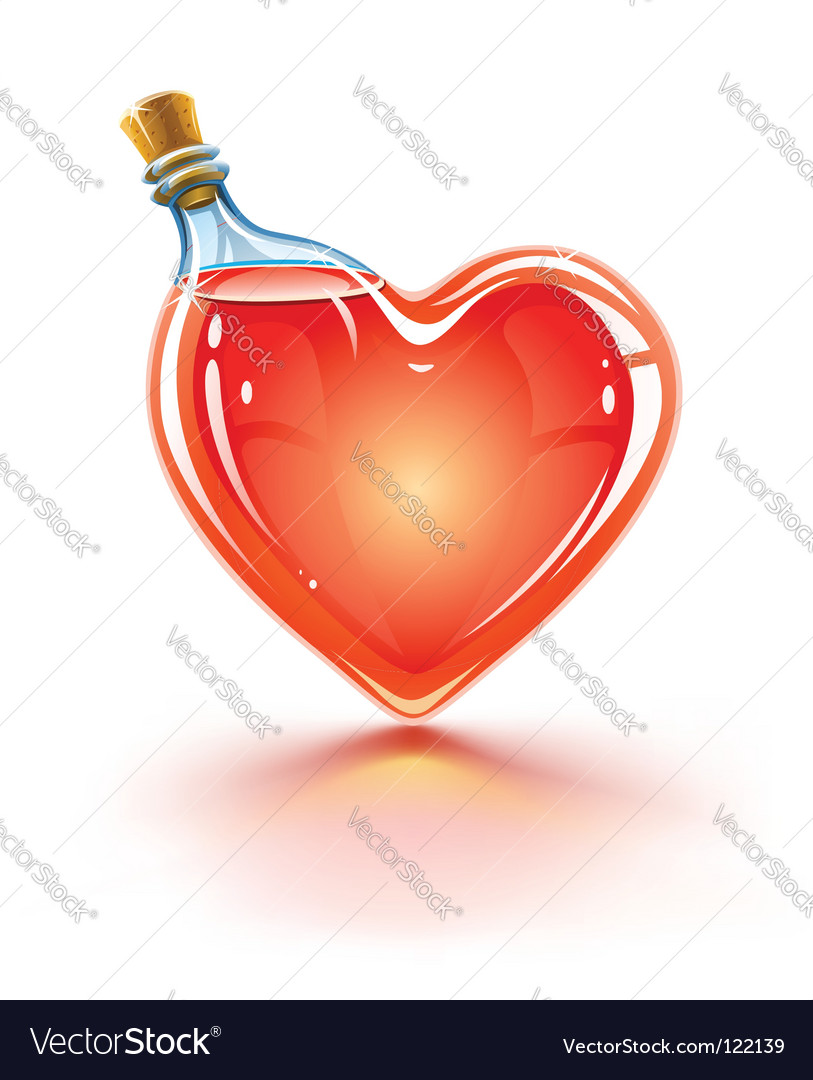 Full bottle with red liquid Royalty Free Vector Image