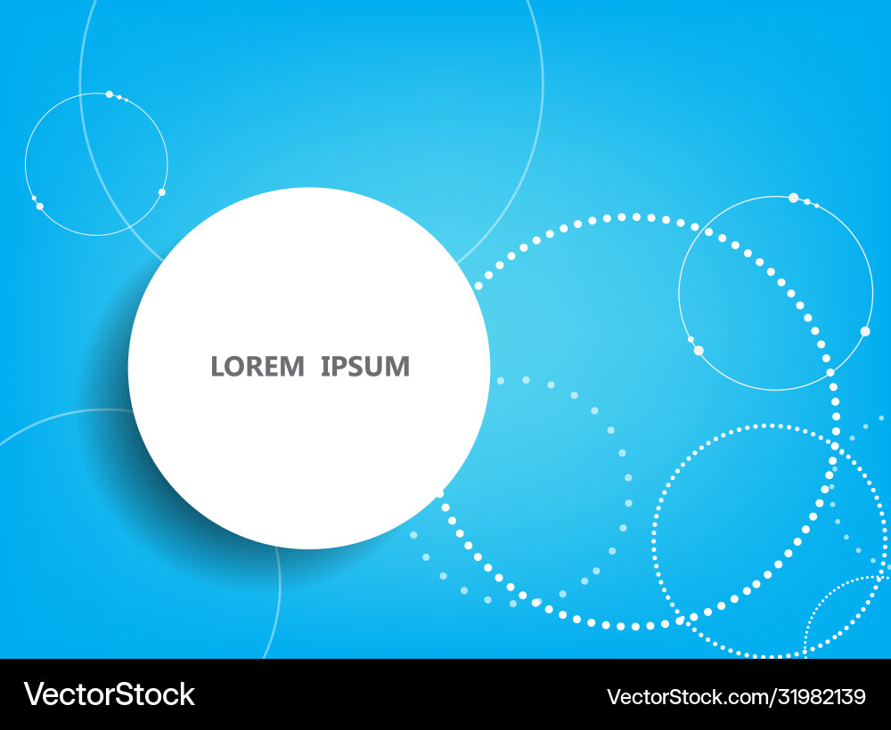 Geometric circle shape blue background Royalty Free Vector