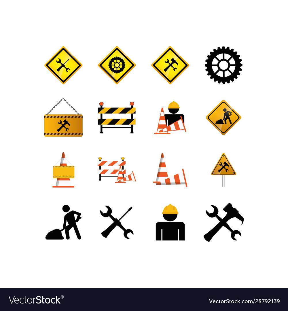 Isolated construction icon set design Royalty Free Vector