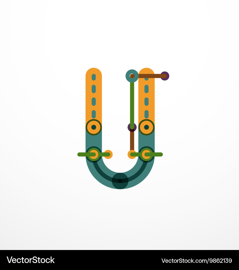 Linear letter concept Royalty Free Vector Image