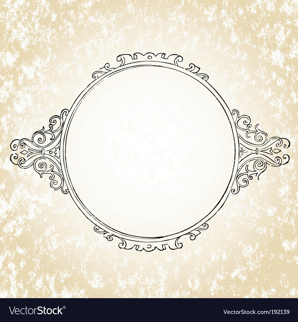 Ornate oval frame Royalty Free Vector Image - VectorStock