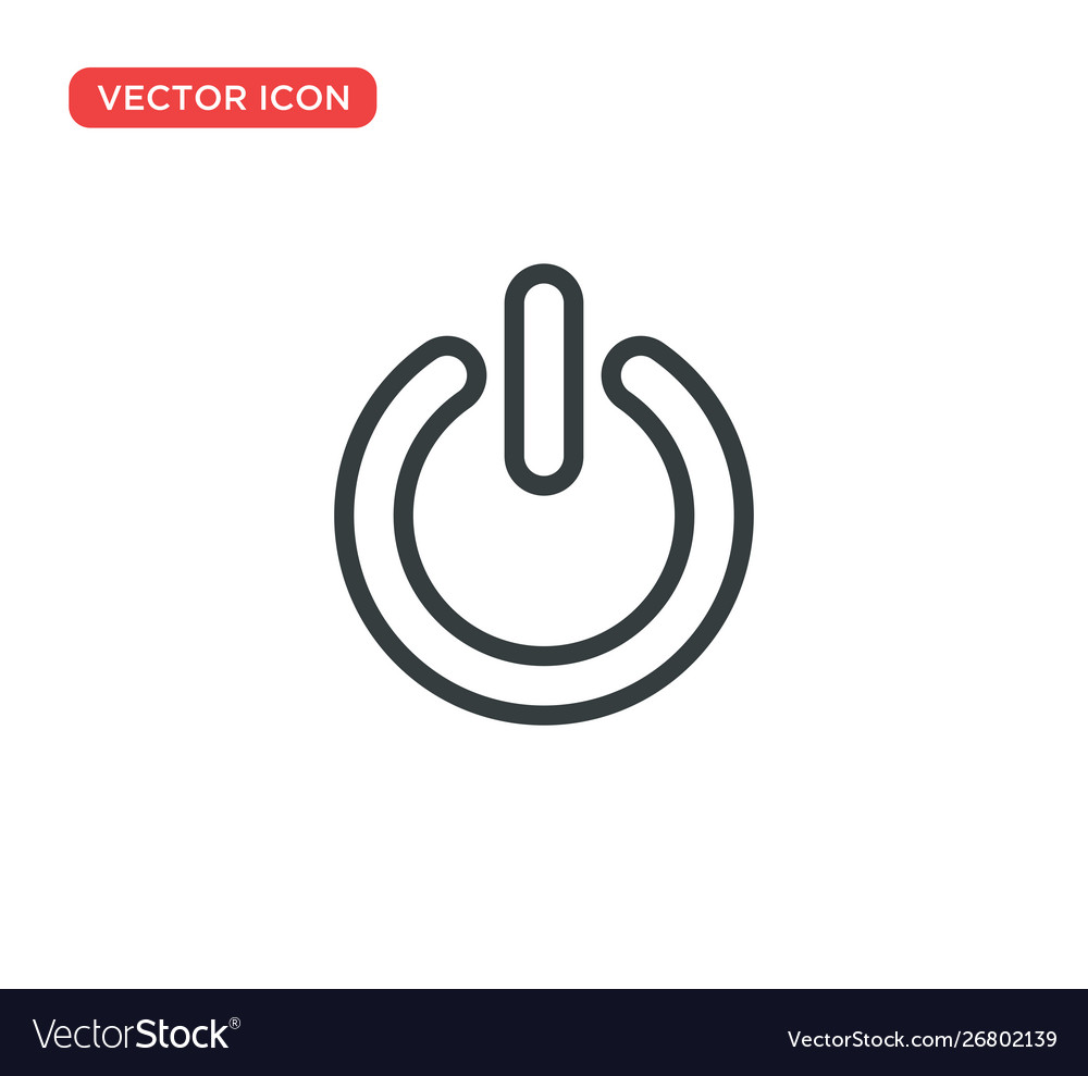 Power button icon design Royalty Free Vector Image