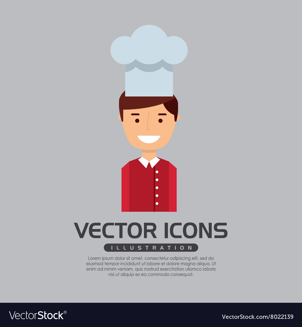 Professional chef design Royalty Free Vector Image