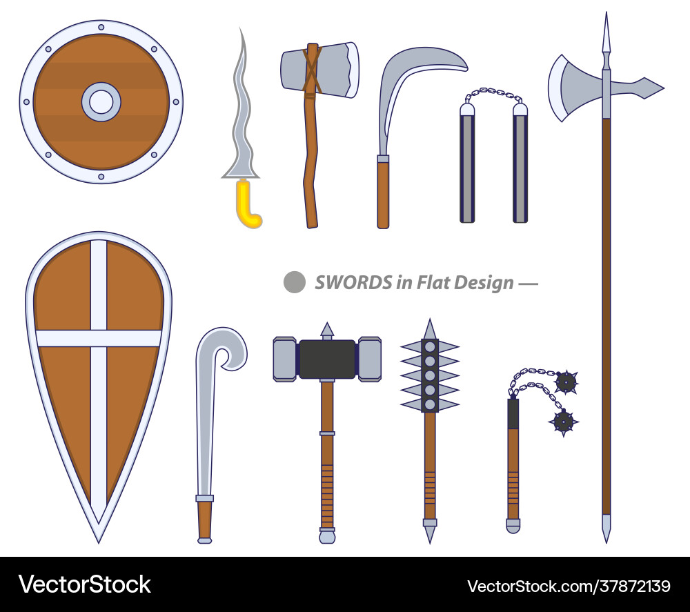Realistic warrior sword Royalty Free Vector Image