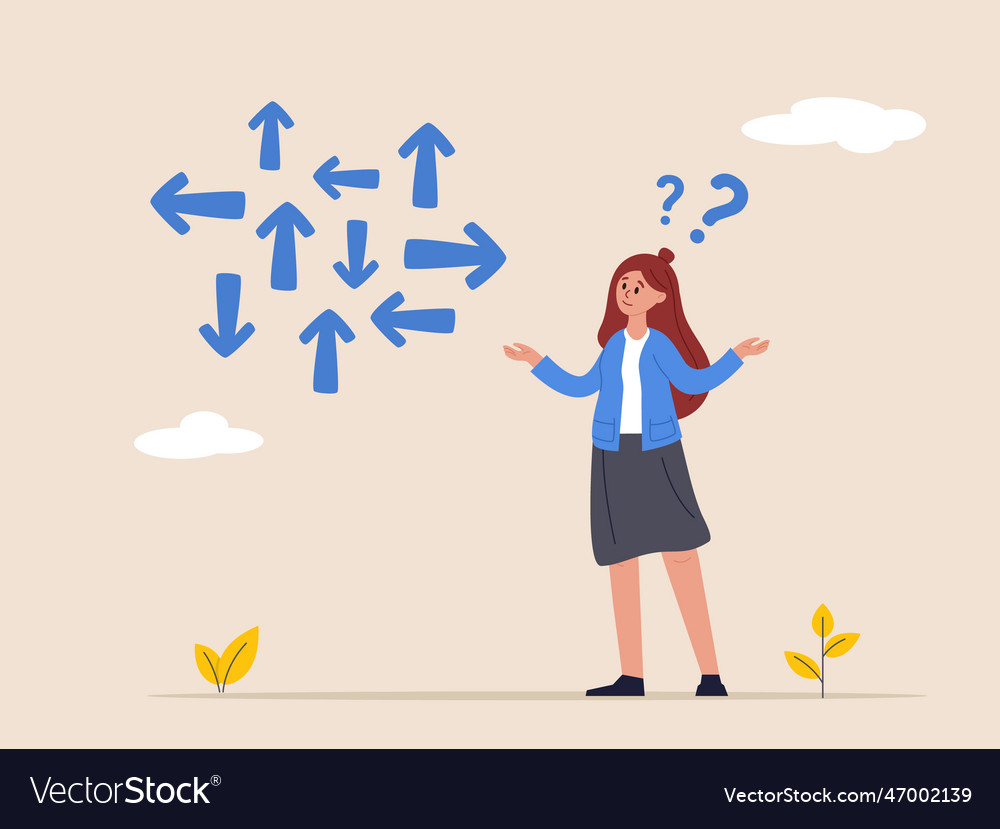 Uncertain concept confusion frustration Royalty Free Vector Uncertain concept confusion frustration Royalty Free Vector