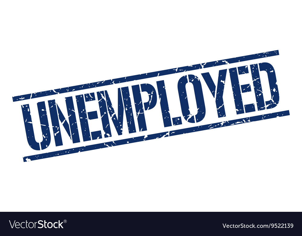 Unemployed stamp Royalty Free Vector Image - VectorStock
