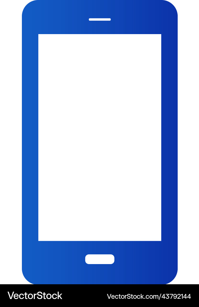 Blue color mobile icon to be u Royalty Free Vector Image