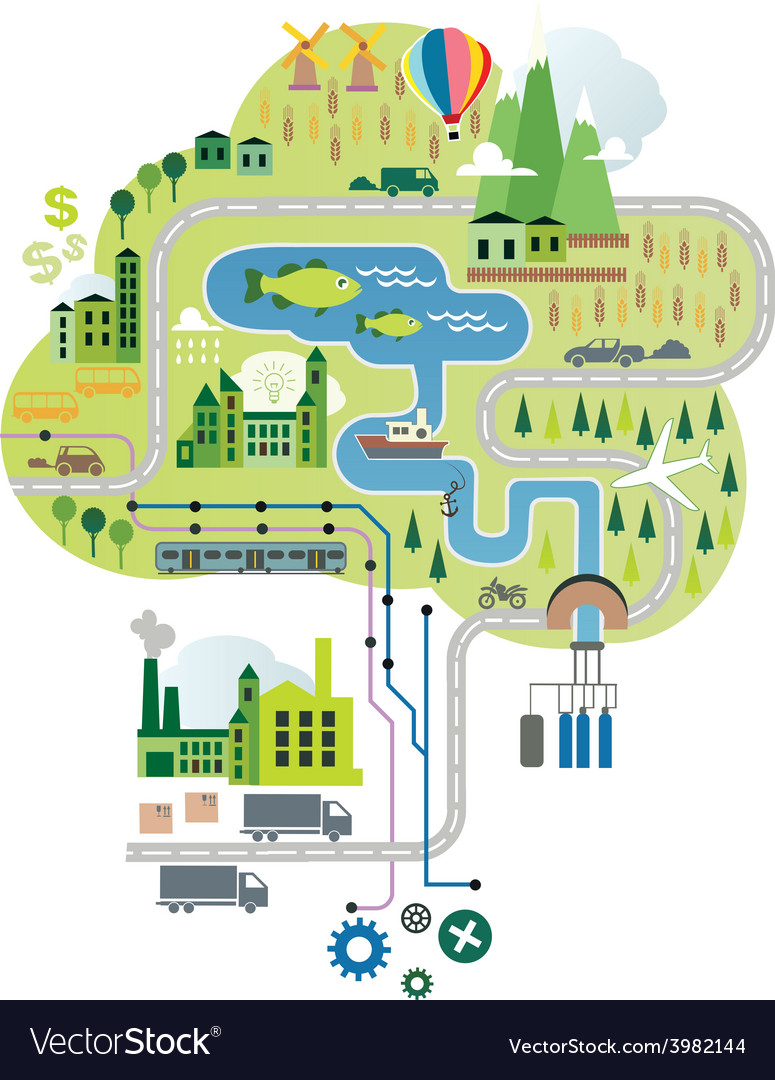 Cartoon map Royalty Free Vector Image - VectorStock