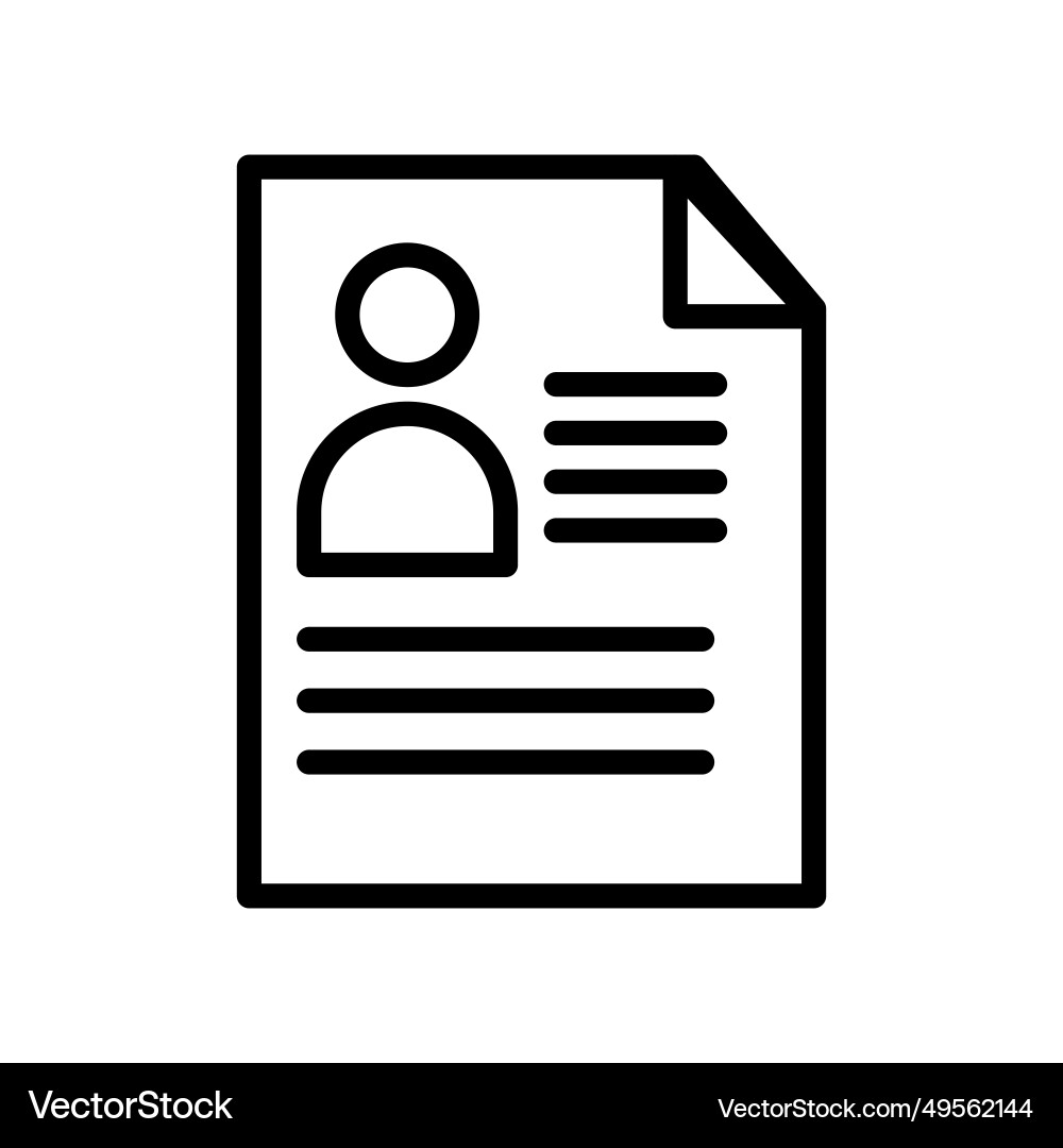 Icon business document and outline office symbol Vector Image