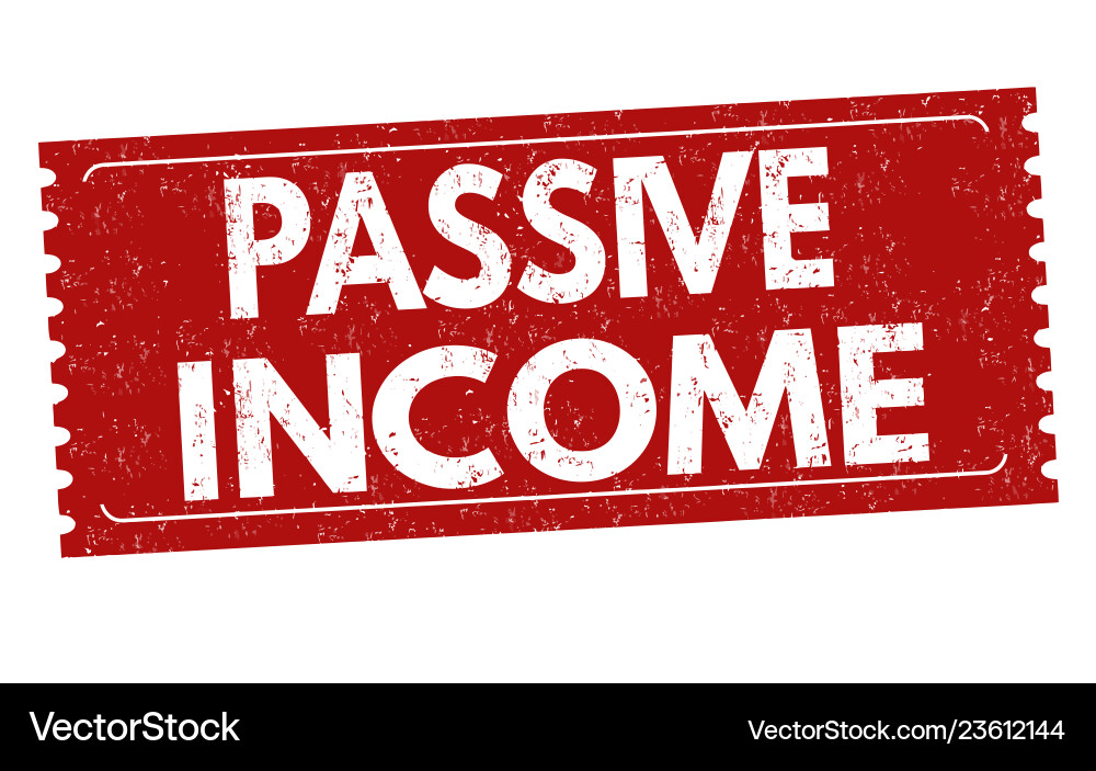Passive income sign or stamp Royalty Free Vector Image