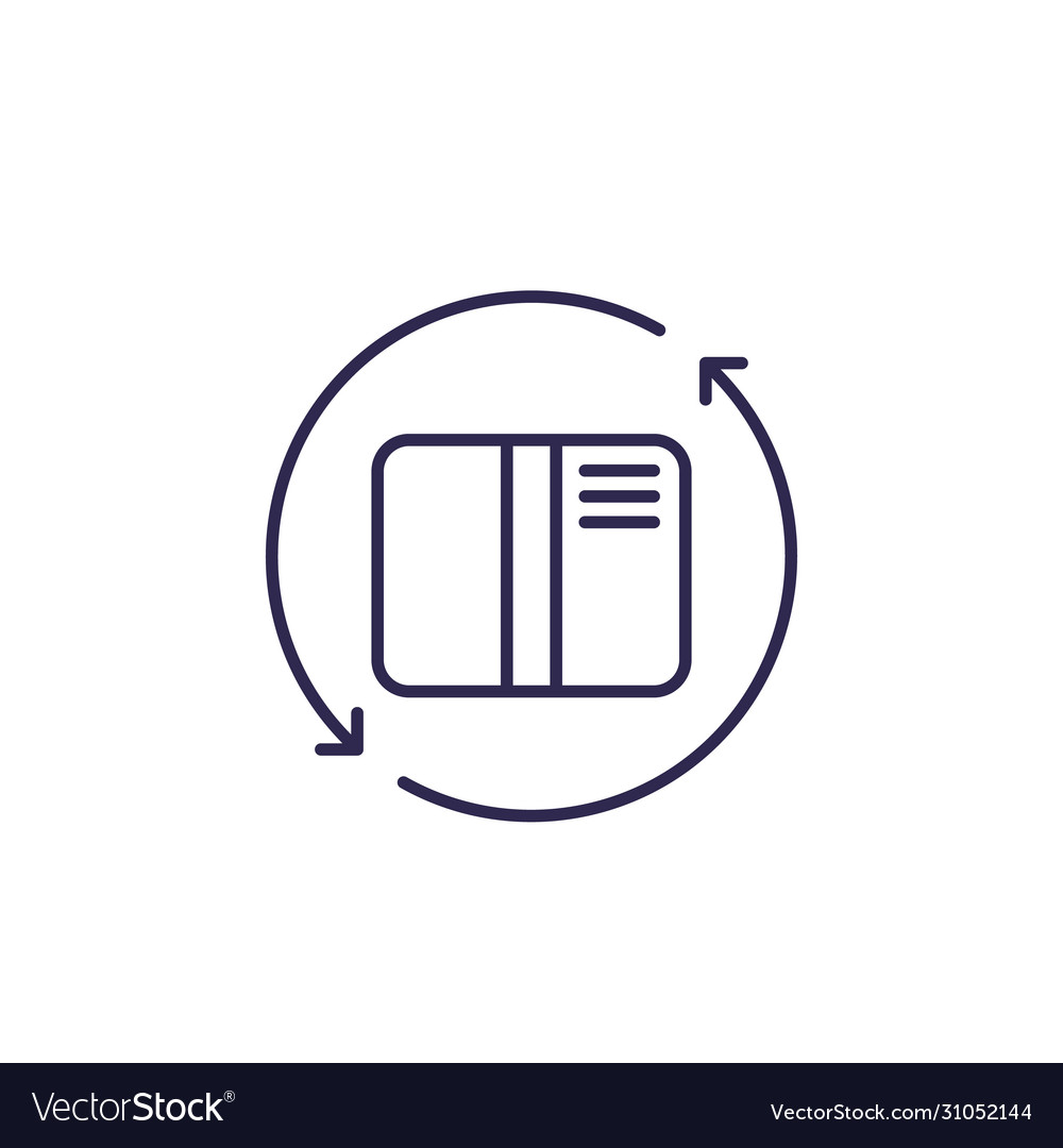 Return icon line Royalty Free Vector Image - VectorStock