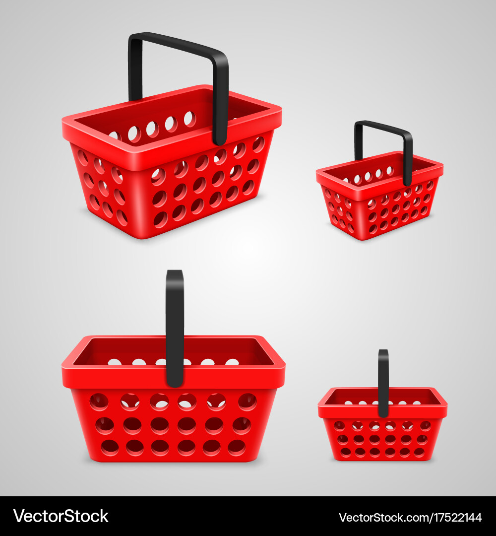 Shopping bag with round holes red Royalty Free Vector Image