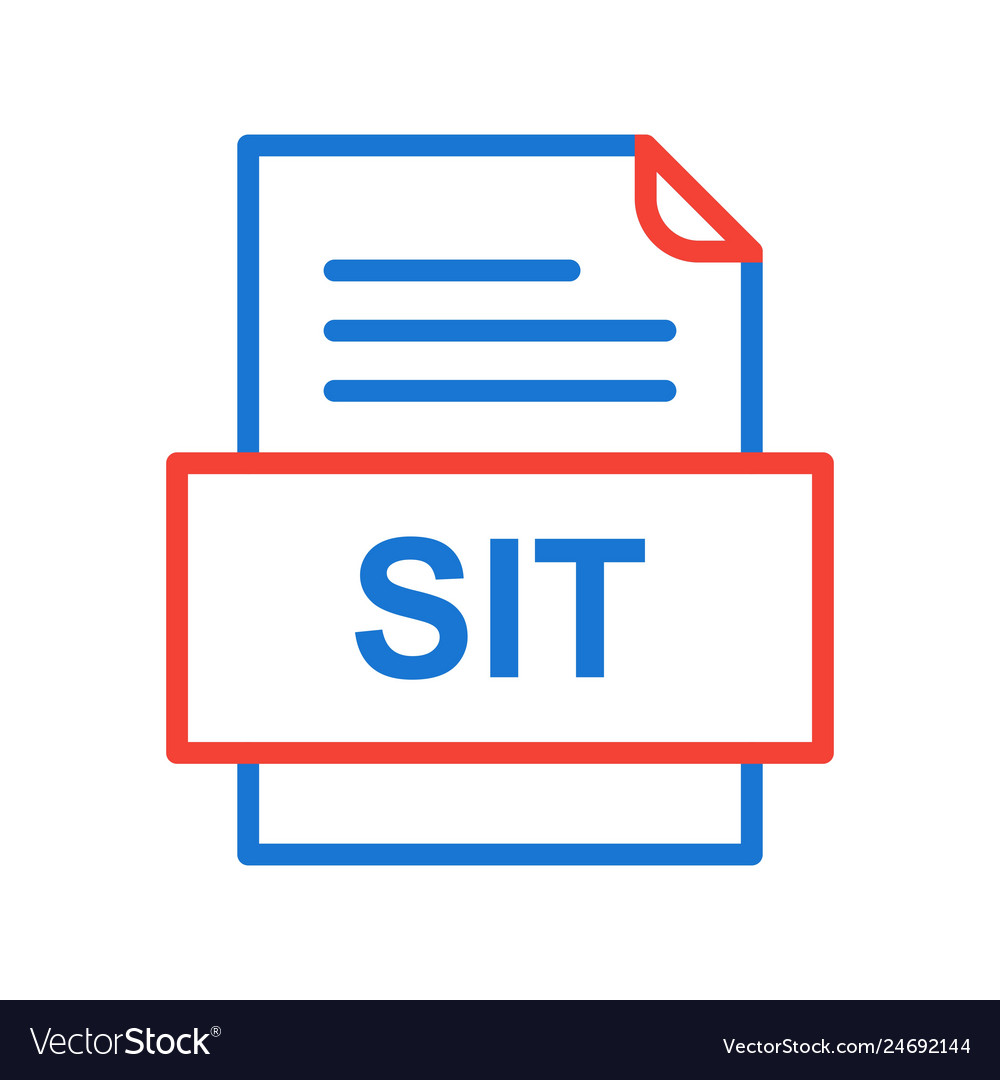 Sit file document icon Royalty Free Vector Image