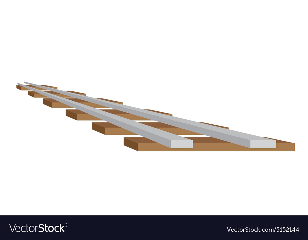Train track Royalty Free Vector Image - VectorStock