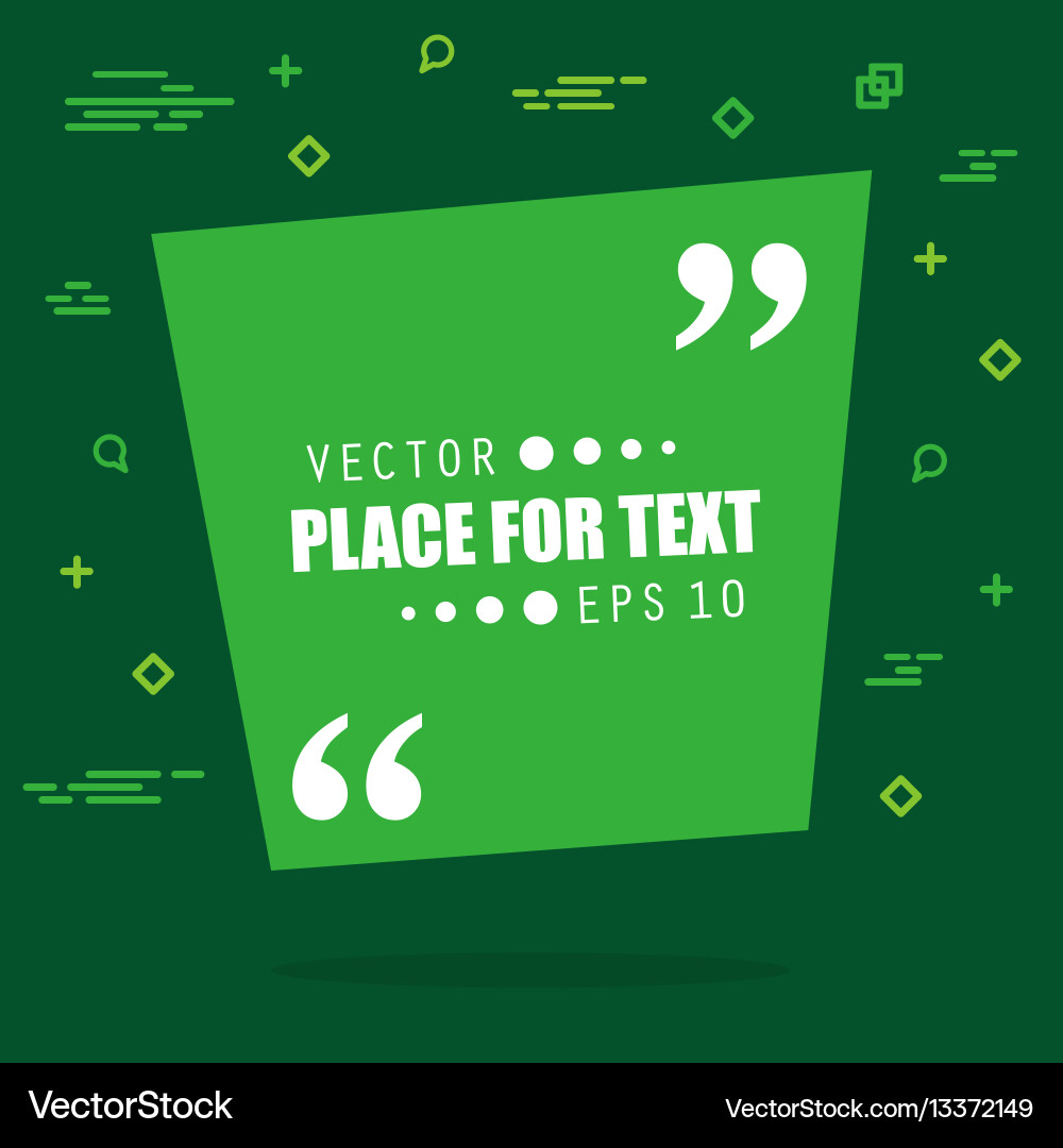 Abstract concept empty speech square quote Vector Image