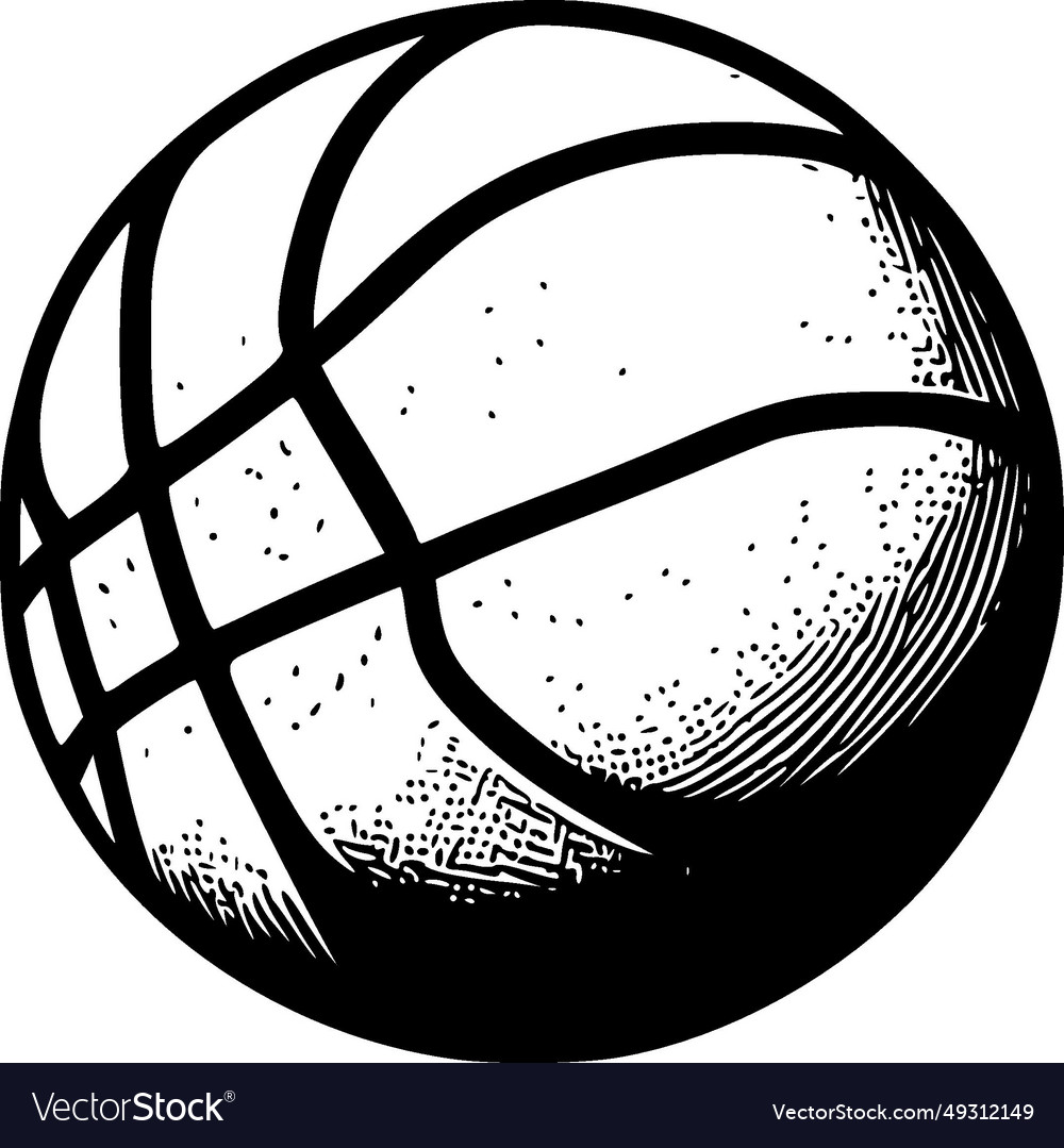 Basketball - minimalist and flat logo Royalty Free Vector