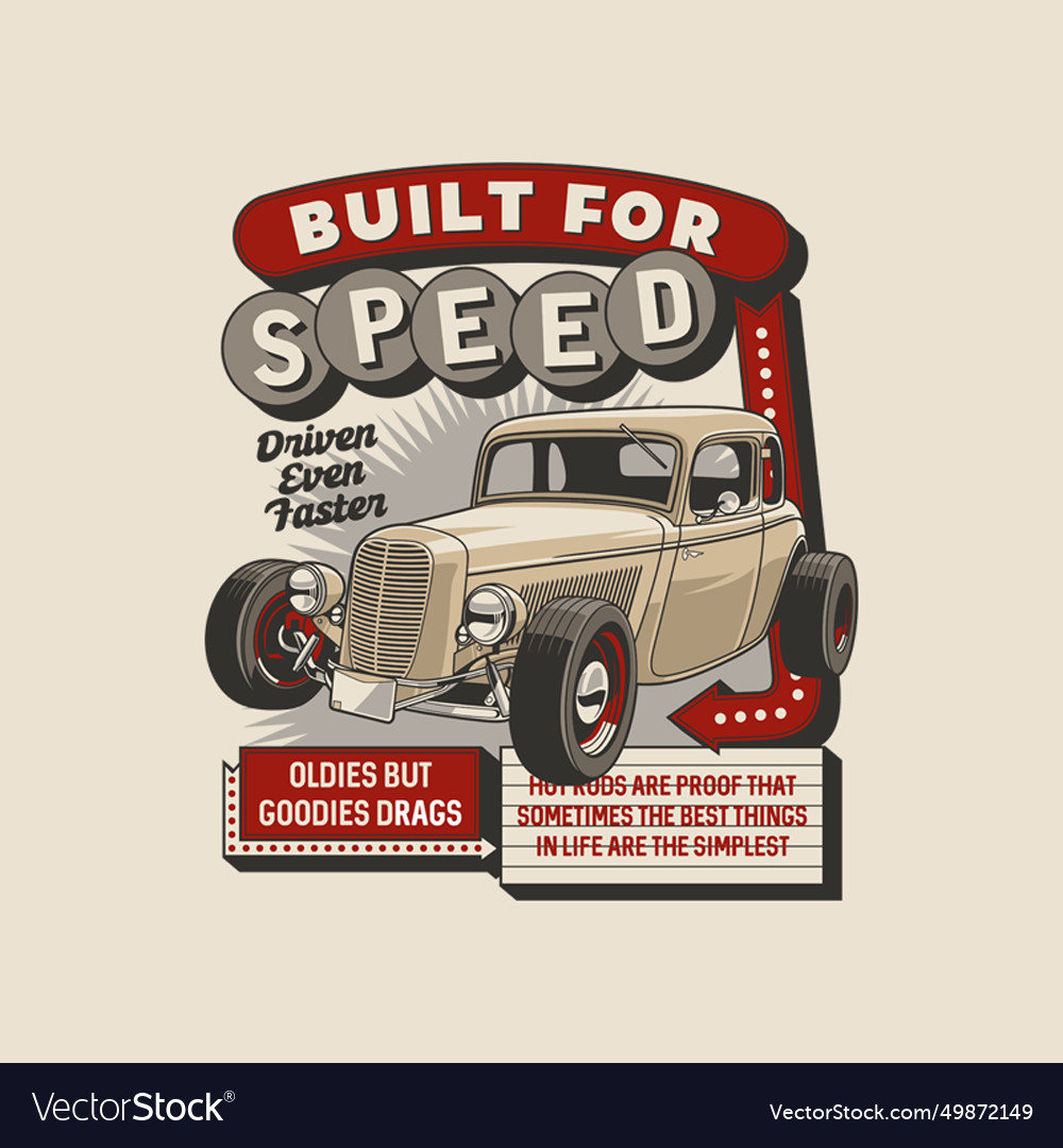Built for speed Royalty Free Vector Image - VectorStock