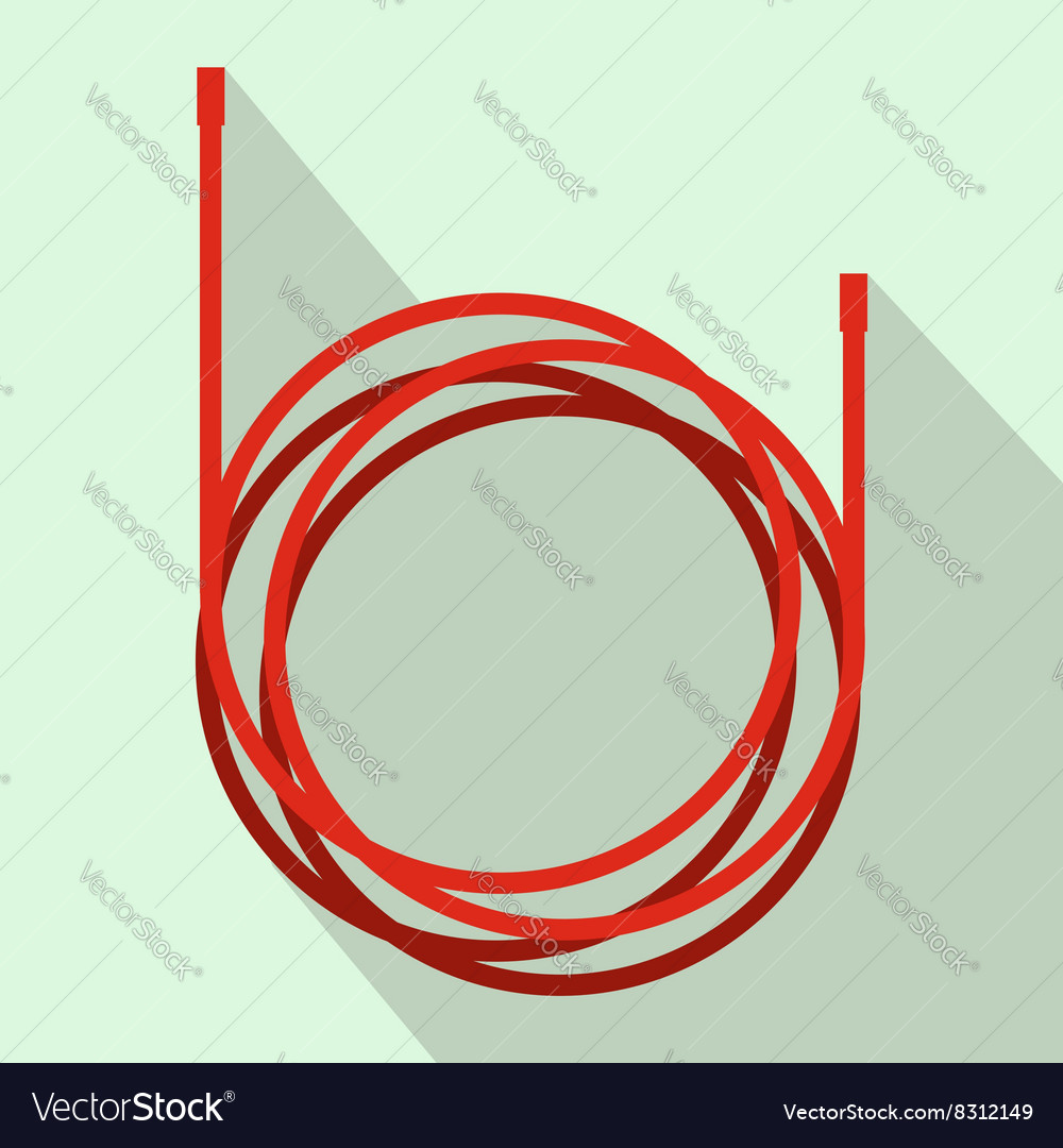 Cable icon flat style Royalty Free Vector Image