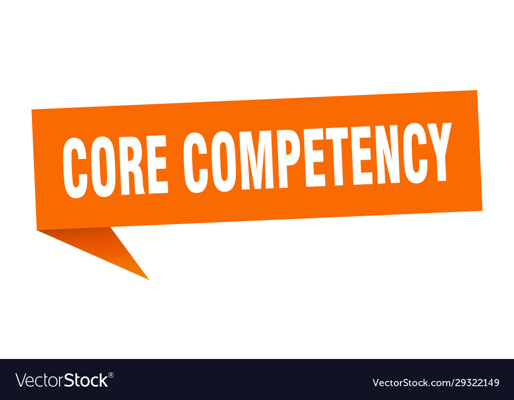 Core competency speech bubble Royalty Free Vector Image