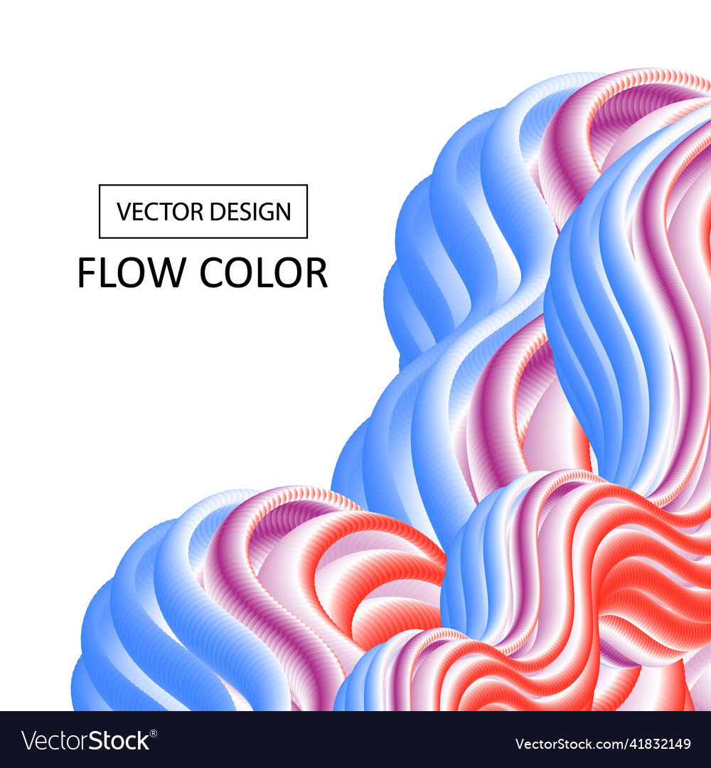Creative modern design 3d flow shape liquid color Vector Image