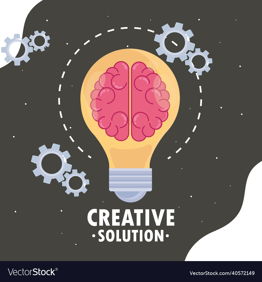 Creative solution and innovation Royalty Free Vector Image