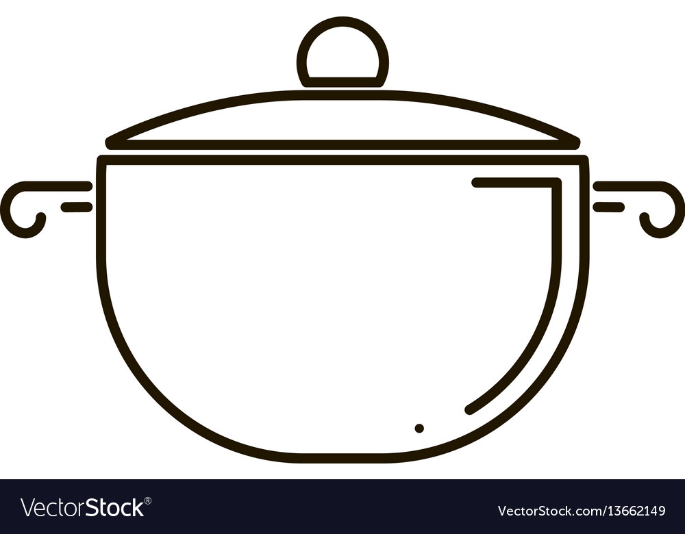 Isolated Icon Of Pot With Glass Lid Side View Vector Image