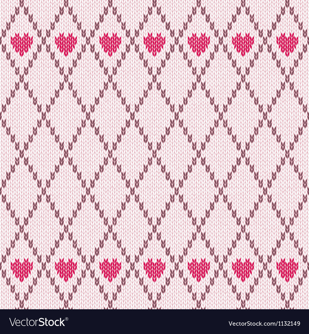 Knitted Pattern Royalty Free Vector Image - VectorStock