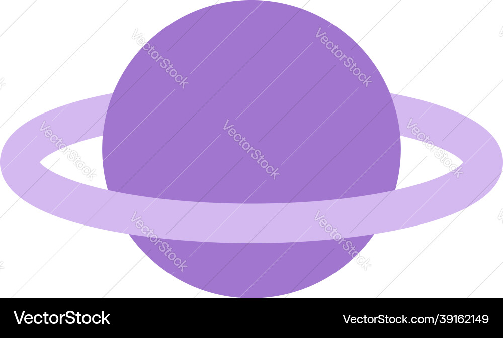 Purple planet on a white background Royalty Free Vector