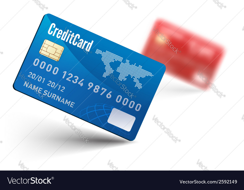 Realistic credit card Royalty Free Vector Image