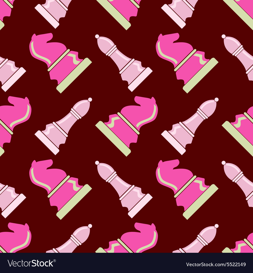 Seamless background with chess Royalty Free Vector Image