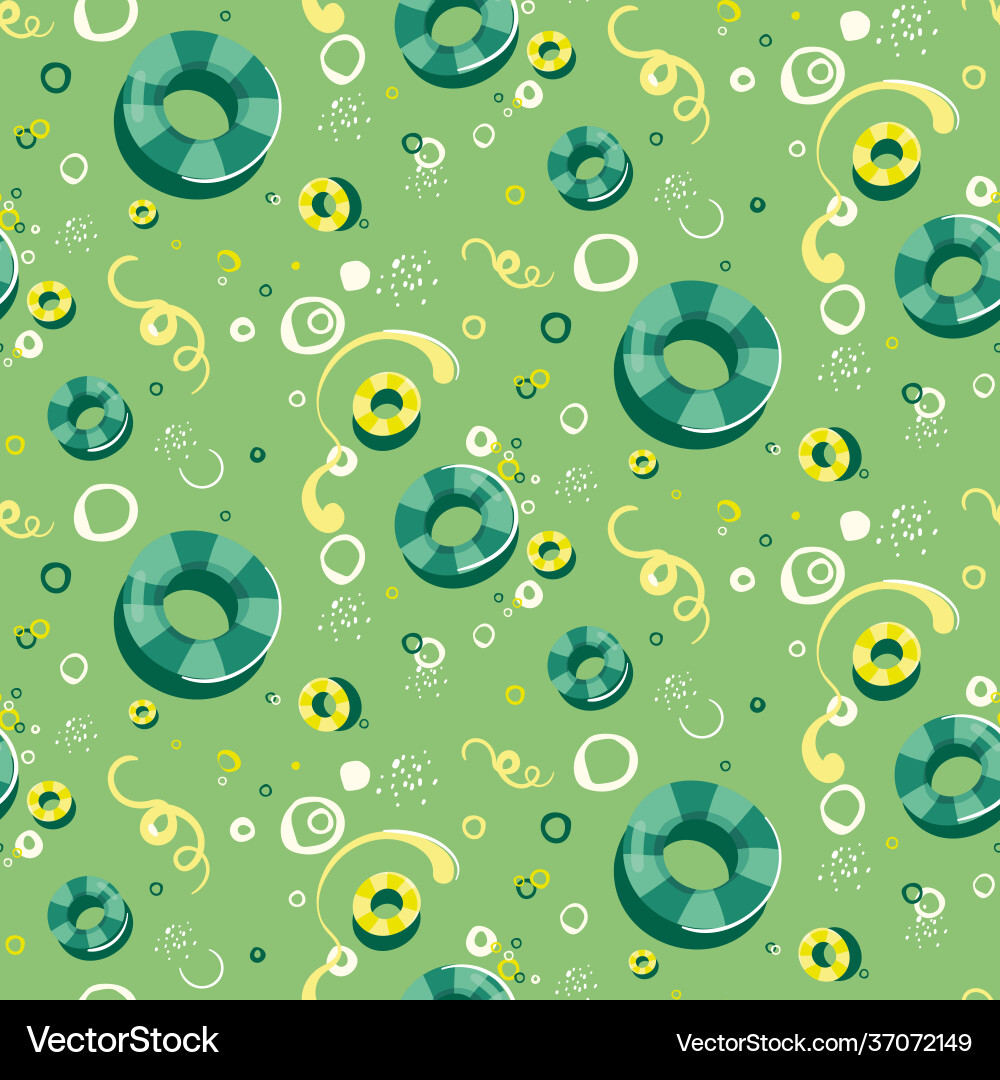 Seamless pattern with swimming circles Royalty Free Vector