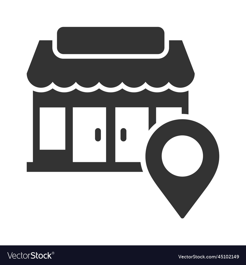 Shop location icon Royalty Free Vector Image - VectorStock