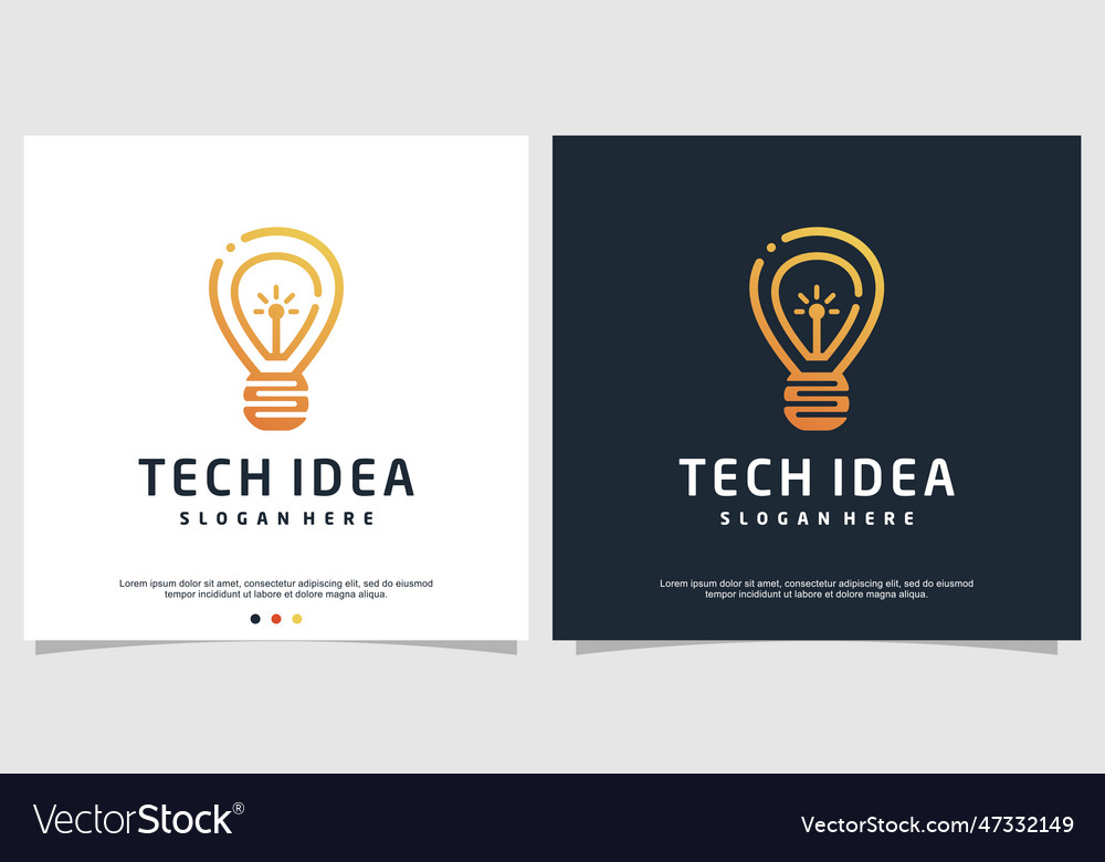 Smart tech logo template with creative modern Vector Image