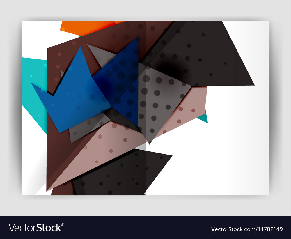 Triangle business print template Royalty Free Vector Image