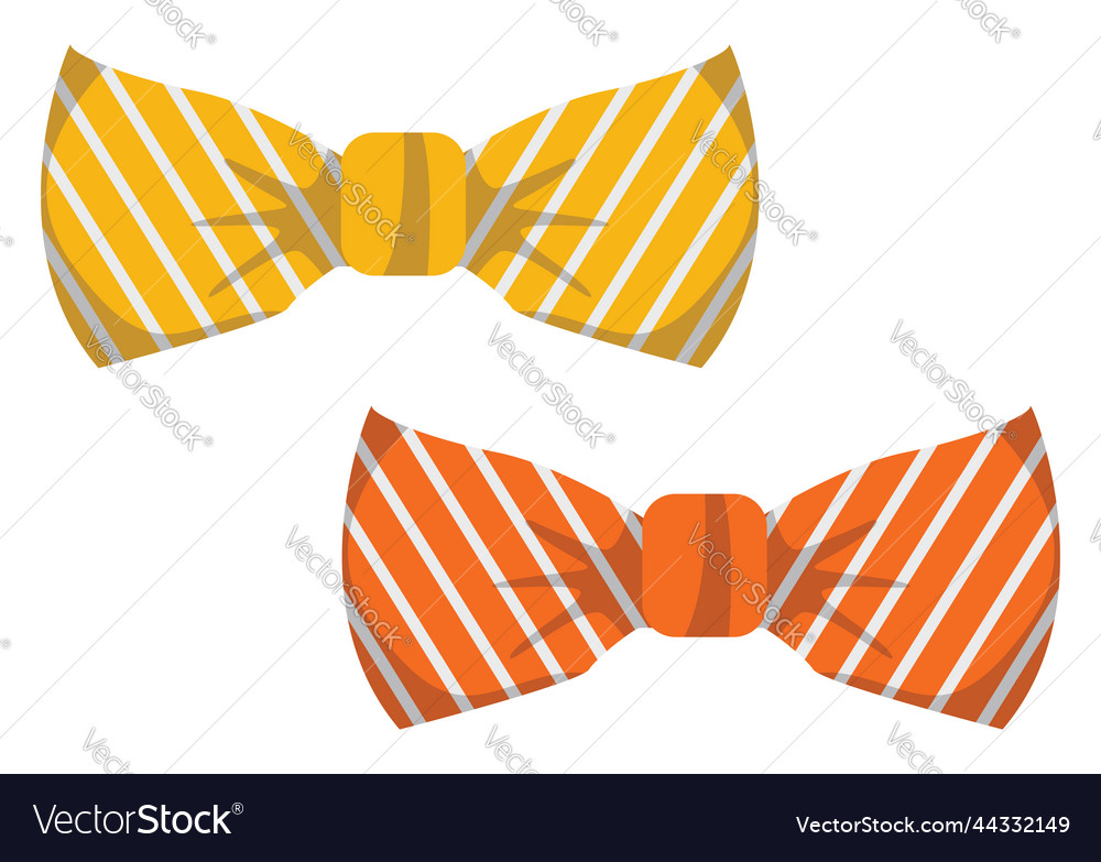 Two bow ties on a white background Royalty Free Vector Image