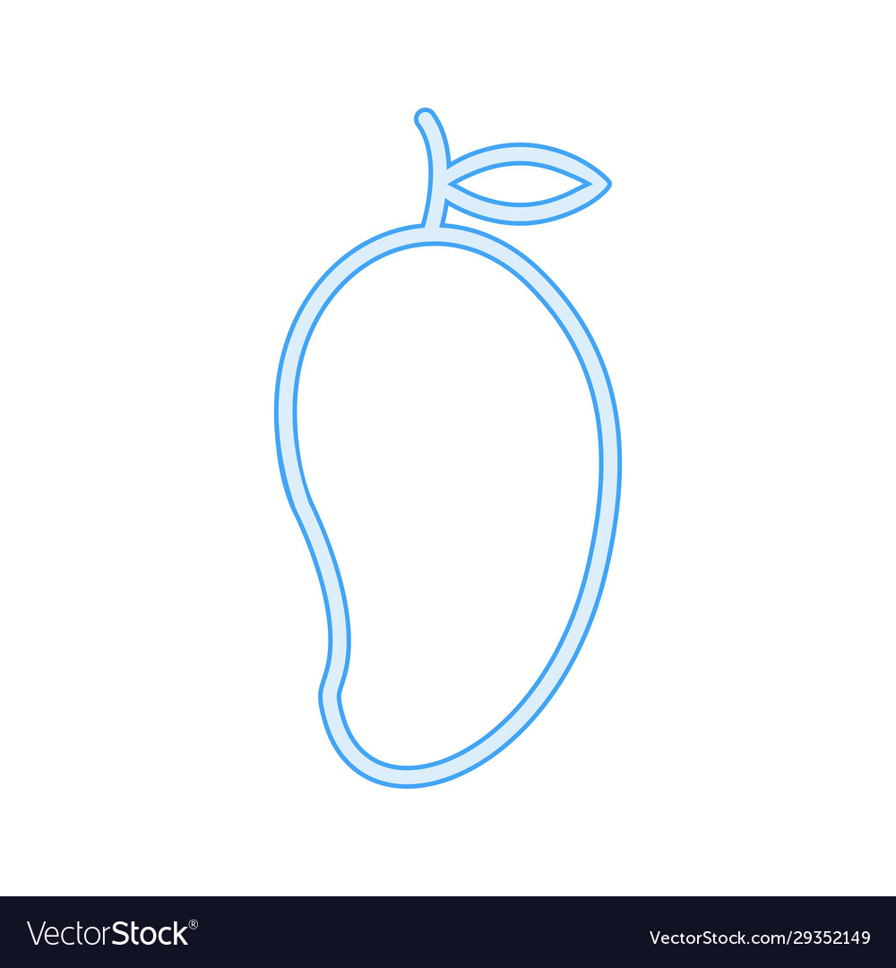 Unique mango line icon Royalty Free Vector Image