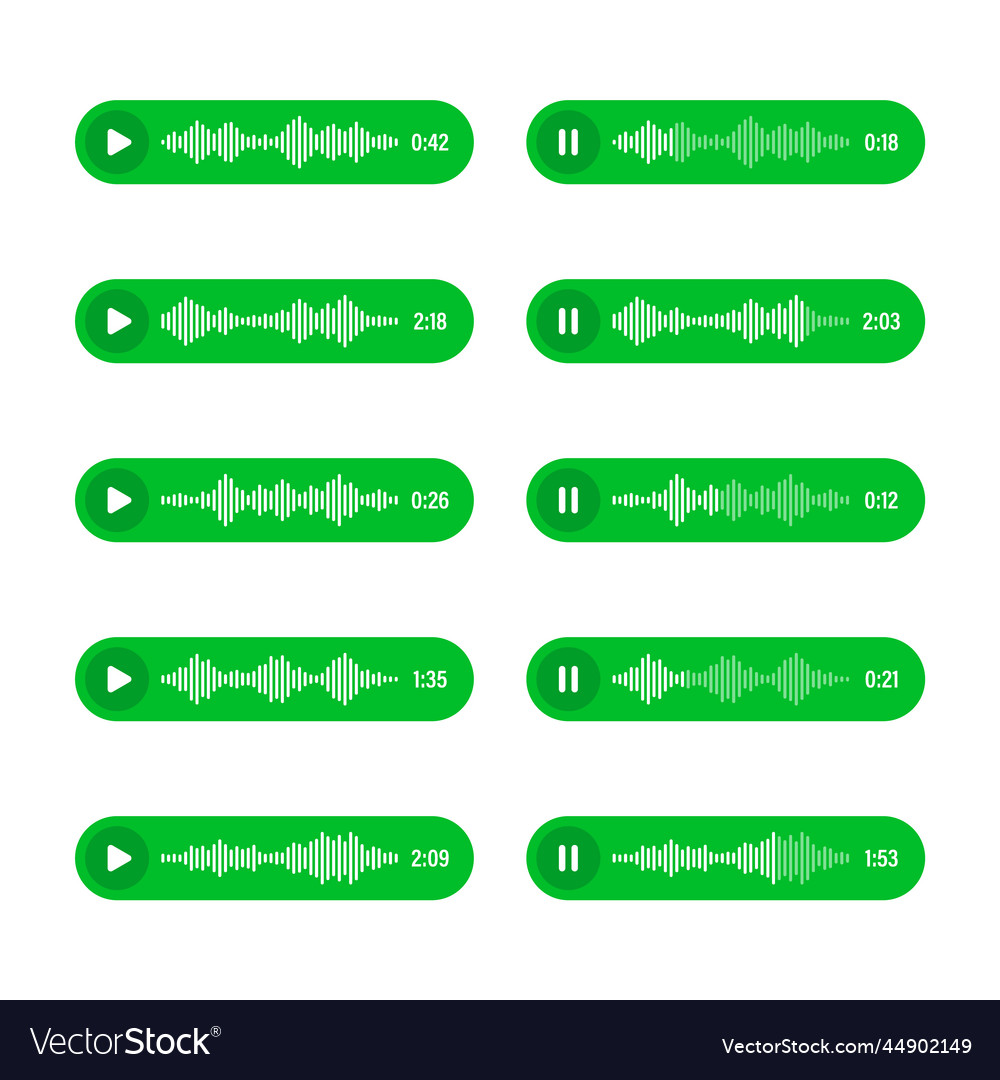 Voice audio message speech bubble sms text Vector Image