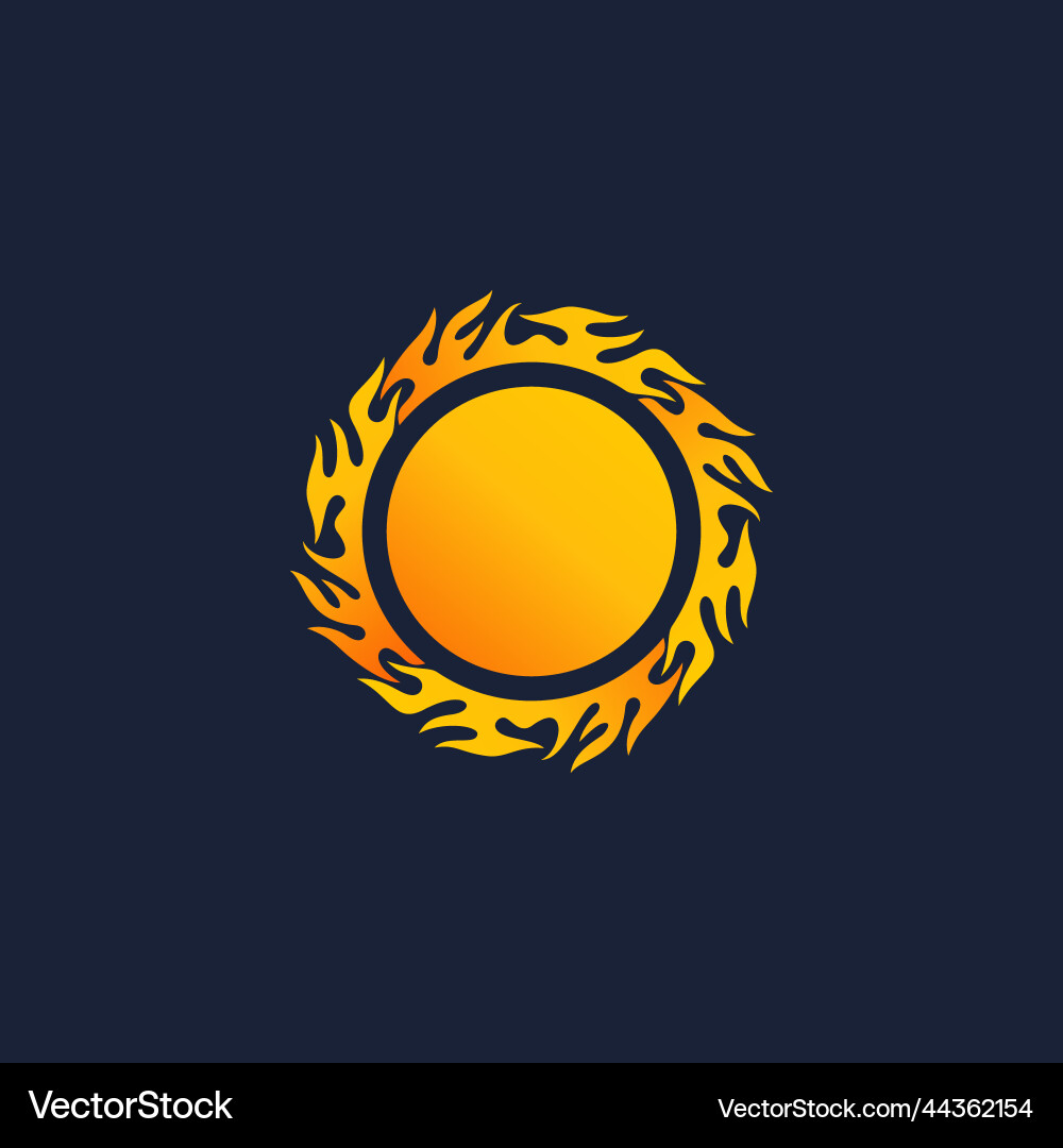 Abstract sun logo design Royalty Free Vector Image