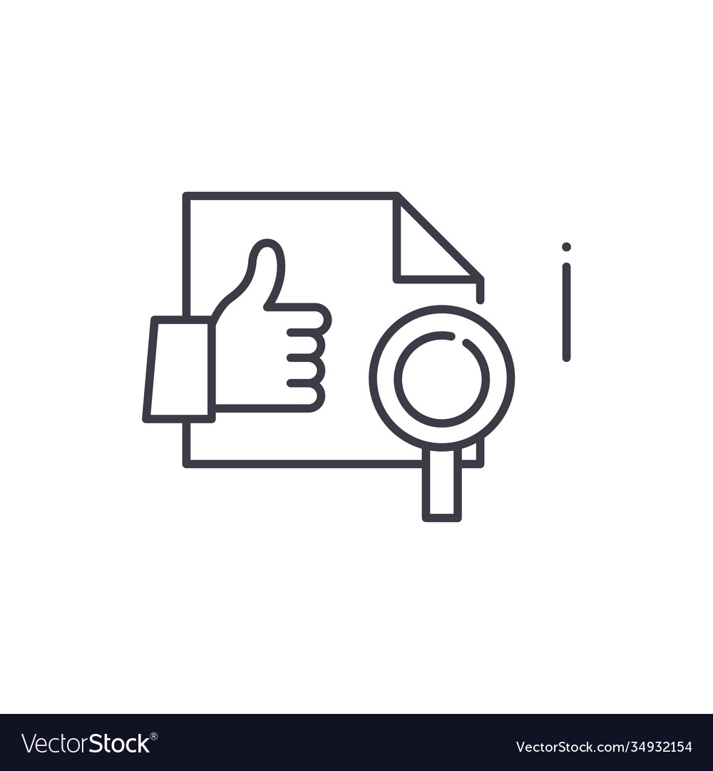 Content analysis icon linear isolated Royalty Free Vector