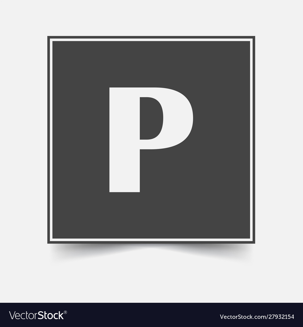 Icon parking on a gray background Royalty Free Vector Image