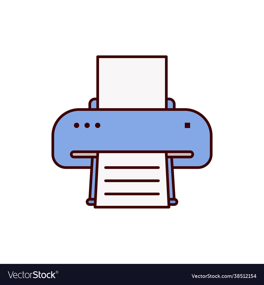 Printer icon fax print Royalty Free Vector Image