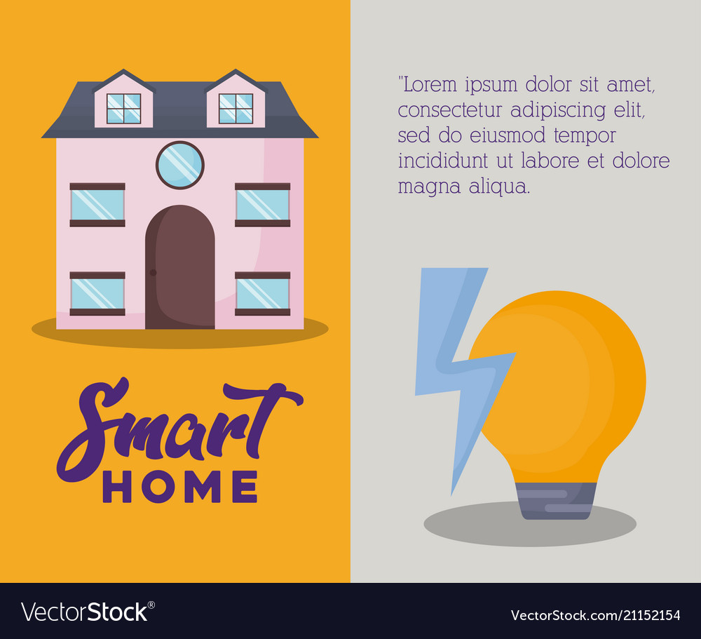 Smart home design Royalty Free Vector Image - VectorStock