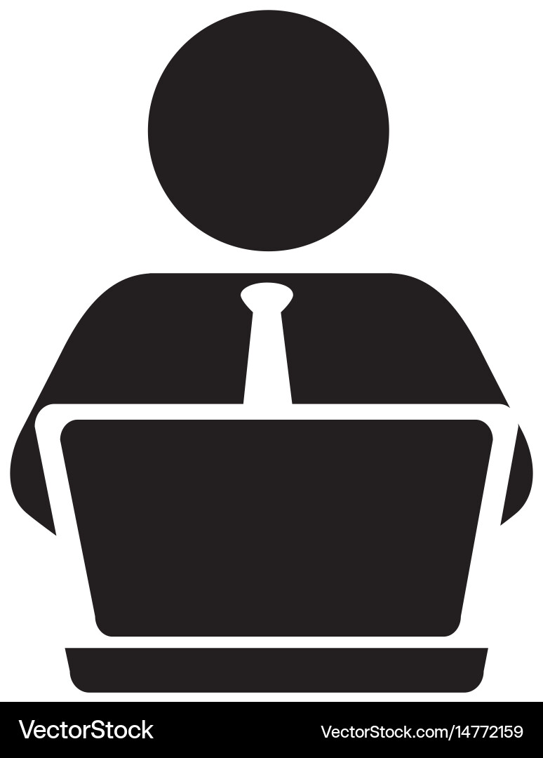 Businessman executive profile Royalty Free Vector Image