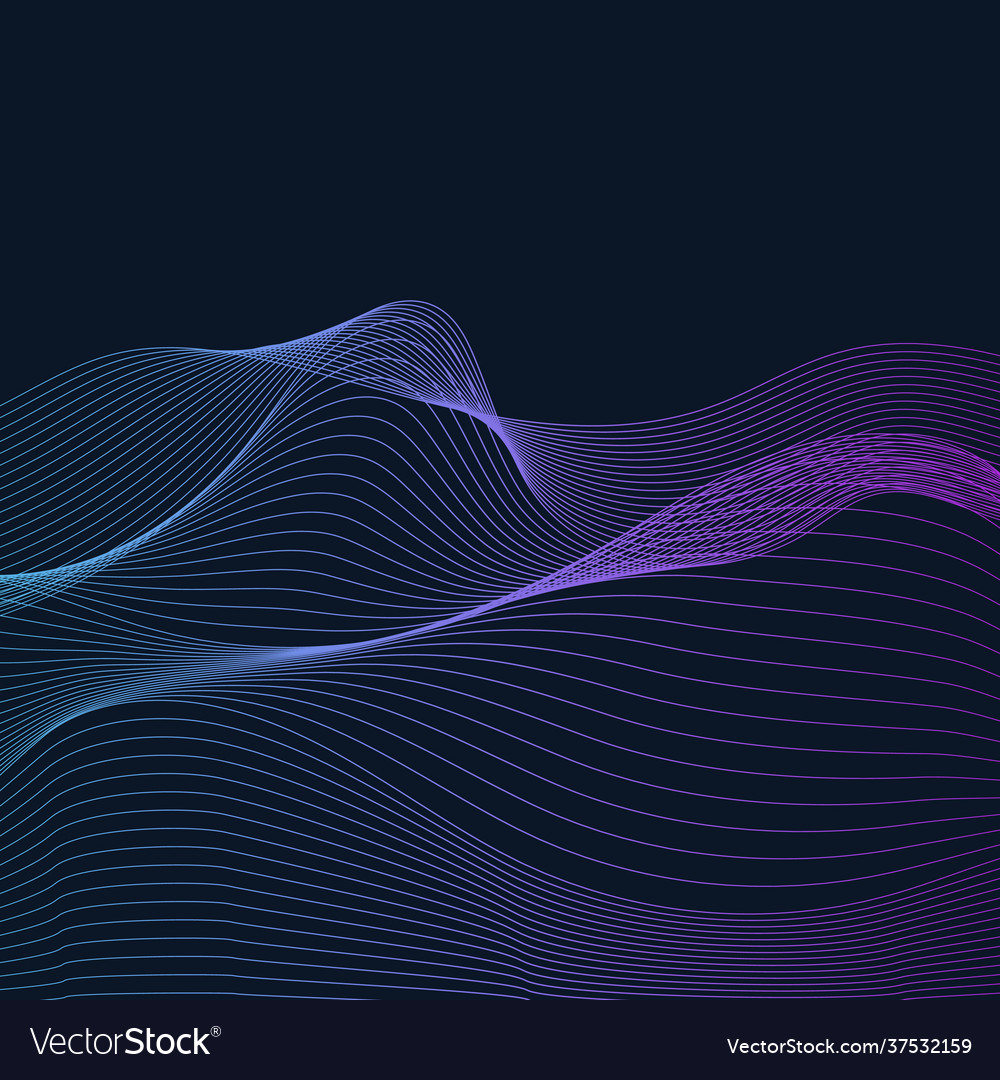 Data Visualization Dynamic Wave Pattern Royalty Free Vector