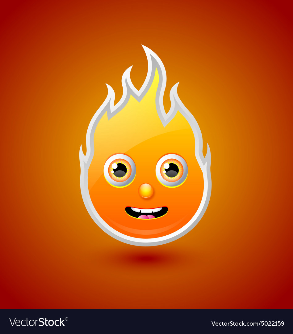 Fire character Royalty Free Vector Image - VectorStock